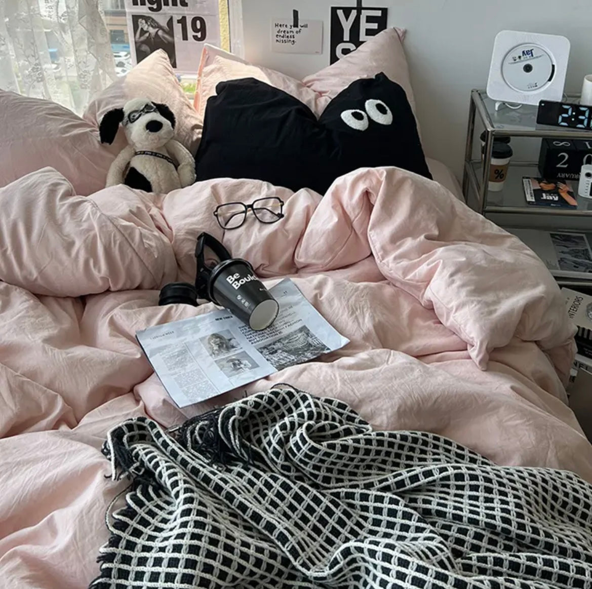 Light Pink Muji Style Bedding Setmo – MiU Life